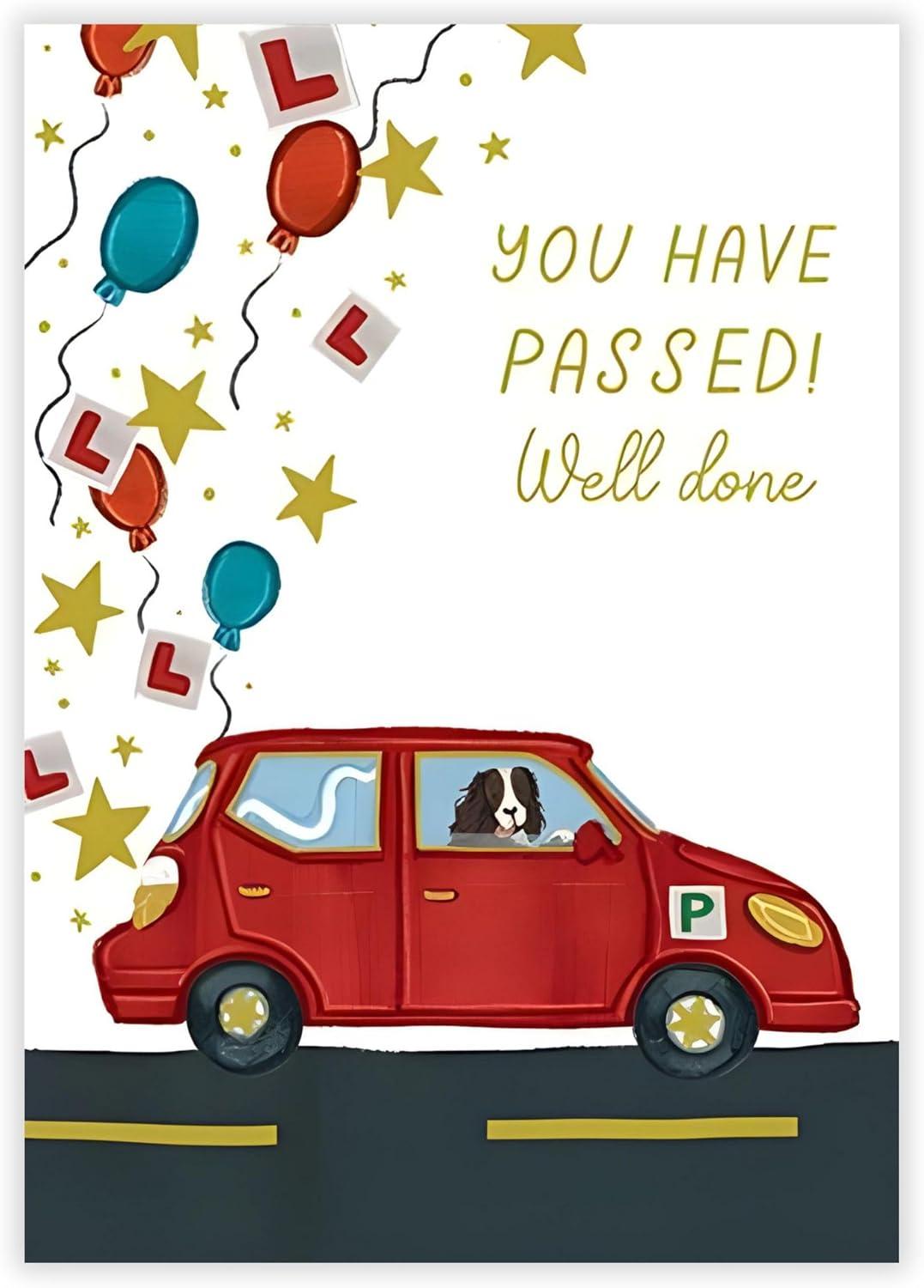 Driving Test Congratulations Card - You Have Passed! Well Done - Dog ...